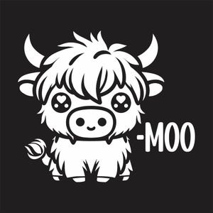 Moo Cute Baby Cow Vinyl Decal - Etsy