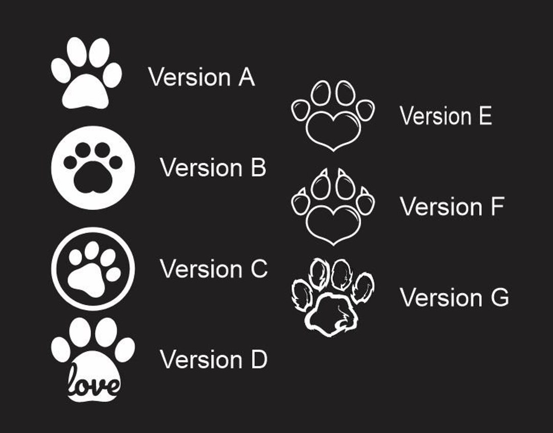 PAW PRINT Vinyl Decal - Etsy