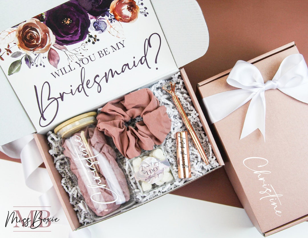 Rose Gold, Bridal Party Proposal Gift Box ,will You Be My Bridesmaid ...