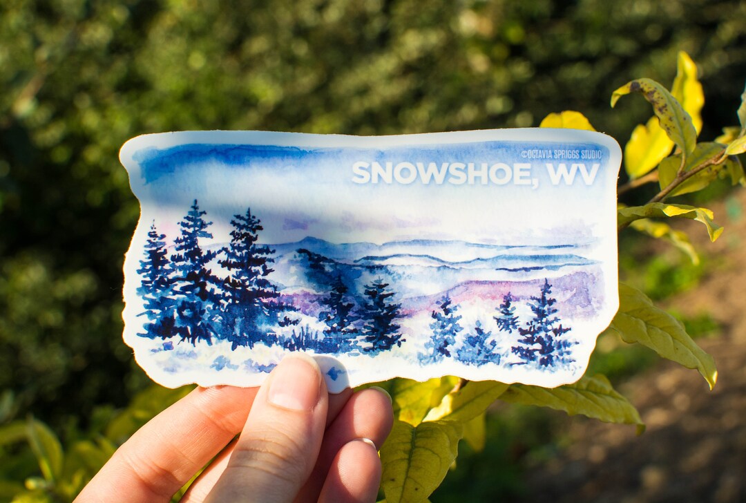 Snowshoe Mountain Sticker | Vinyl Landscape Sticker | WV Sticker - Etsy