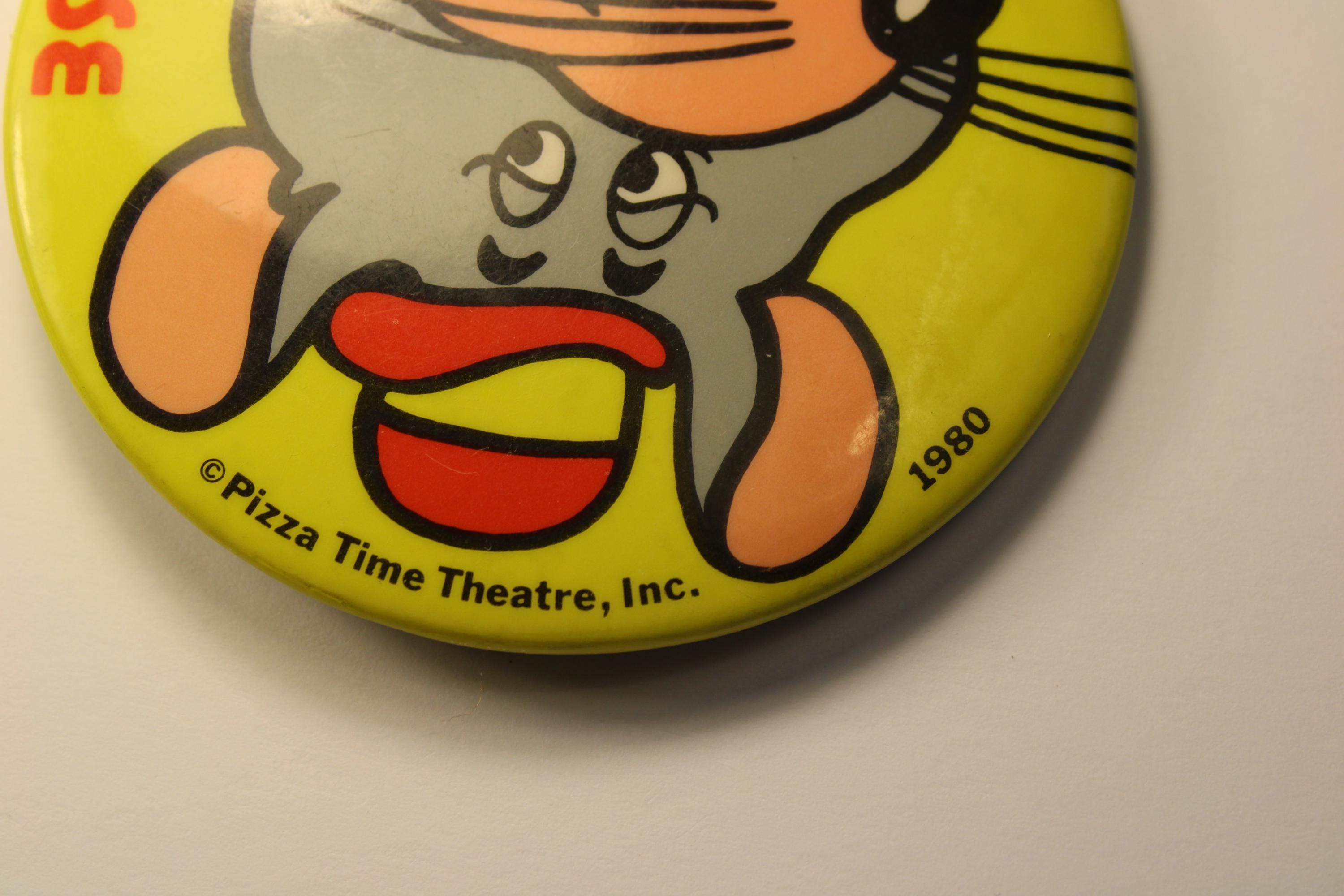 Vintage Chuck E Cheese Button 1980 Chuck E Cheese Pin Back Button Pizza ...