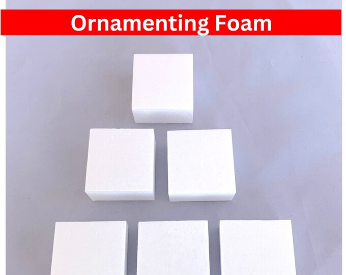 3x3x2'' Foam Cube Set of 6, 3x3x2 Inches Ornament Foam, 8x8x5 Cm Soft ...