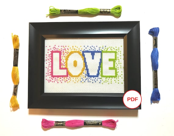 Love Cross Stitch Pattern Inspiration Cross Stitch Pattern | Etsy