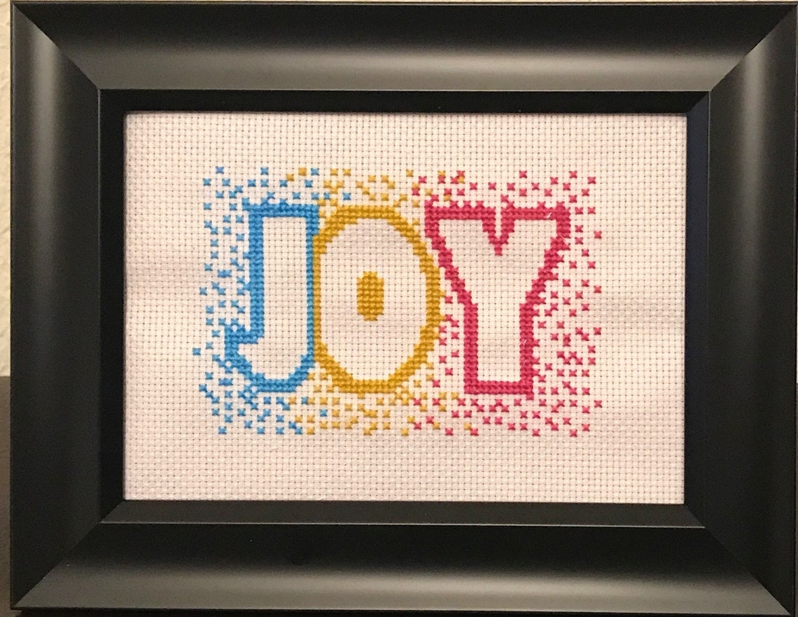 Joy Cross Stitch Pattern Inspiration Cross Stitch Pattern | Etsy