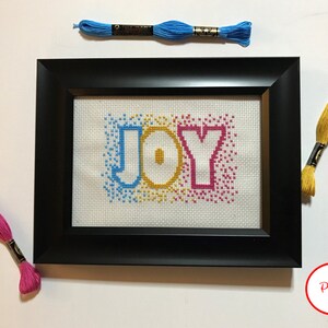 Joy Cross Stitch Pattern Inspiration Cross Stitch Pattern | Etsy