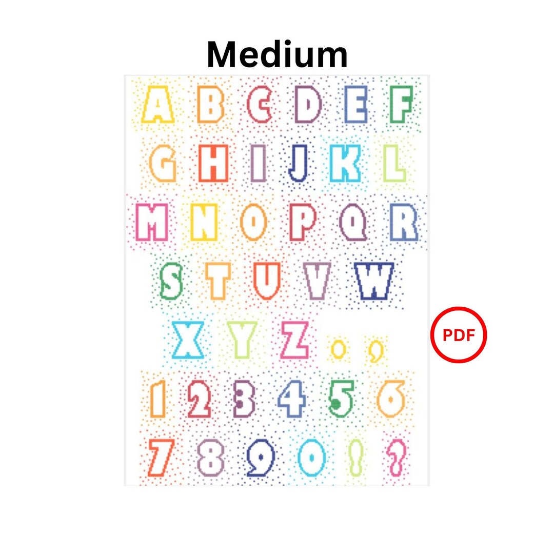 Cross Stitch Medium Alphabet Pattern, Cross Stitch Letters Pattern ...
