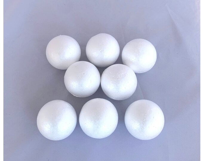 3'' Foam Round Ball Set of 8, 3 Inches Ball Styrofoam, Soft Foam Ball ...