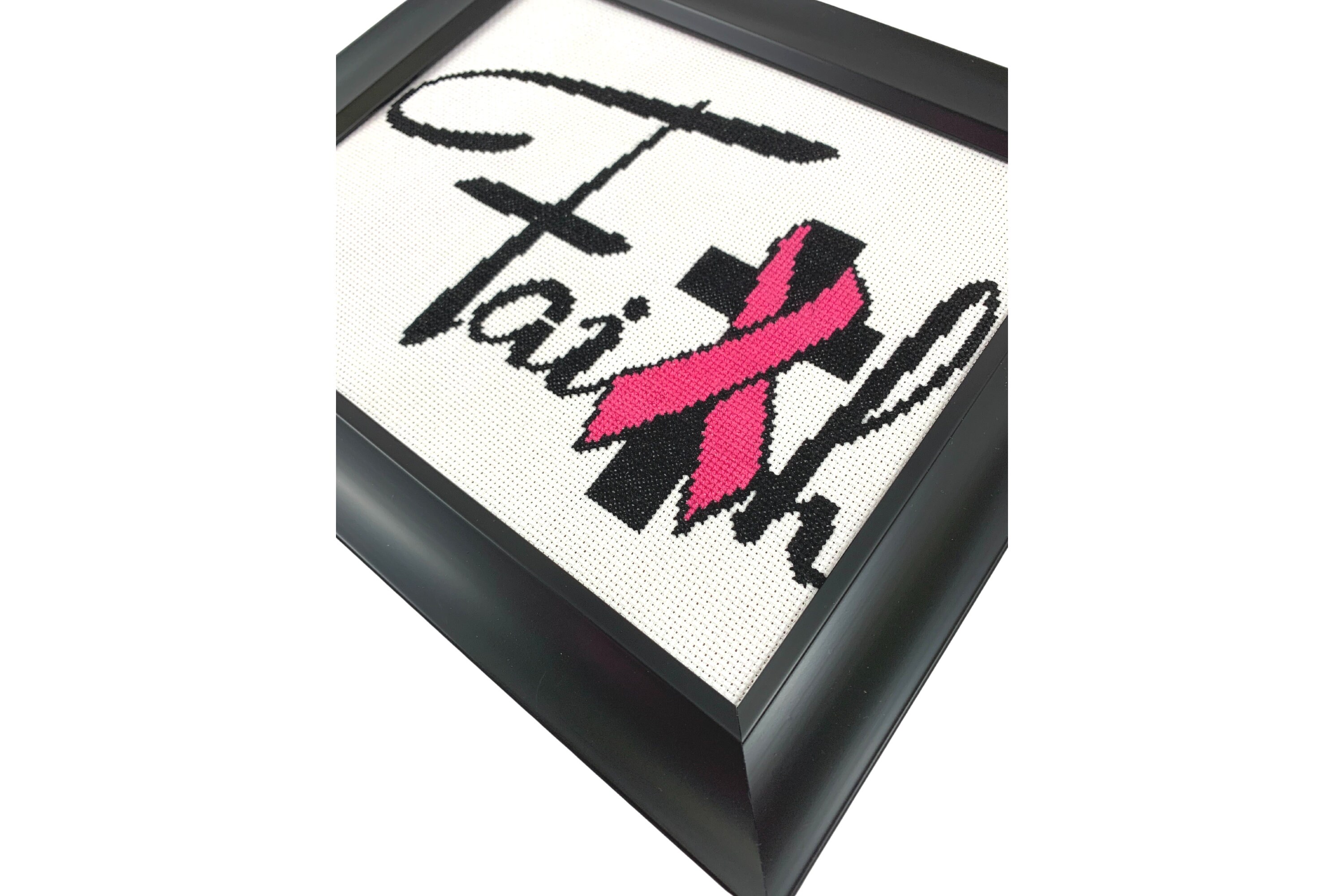 Breast Cancer Cross Stitch Pattern, Breast Cancer Pink Ribbon Cross ...