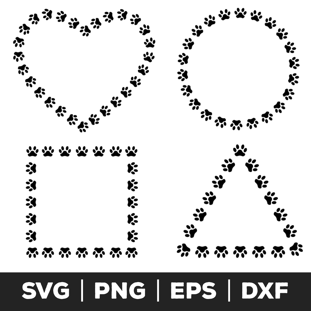 Dog Paw Svg File for Cricut and Silhouette, Pet Paw Print Svg, Animal ...