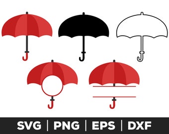 Umbrella Silhouette SVG Files | Umbrella Cut Files | Umbrella Vector ...