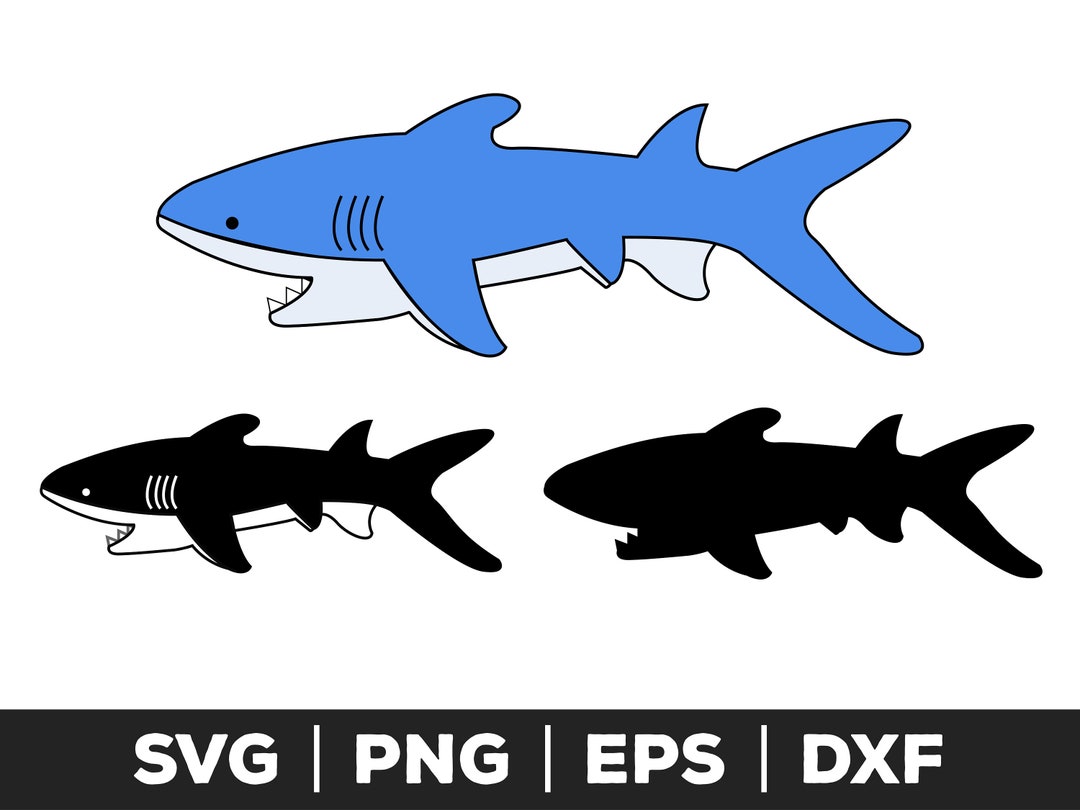 Tiburón svg, Tiburón png, Tiburón eps, Archivos cortados de tiburón ...