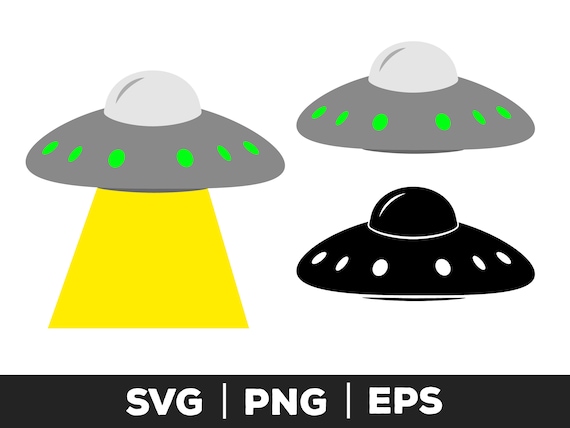 UFO Svg Png Eps UFO Clipart Space Svg Alien Svg | Etsy