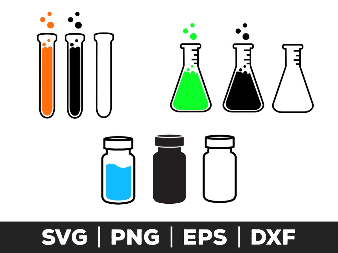 Scientific Vials SVG Scientific Vials PNG Scientific Vials - Etsy