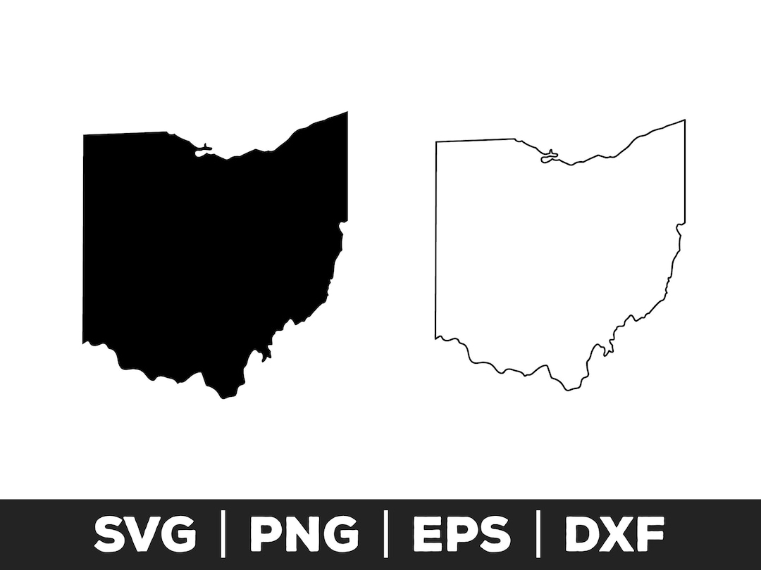 State of Ohio Svg File for Cricut and Silhouette, Ohio Map Svg, State ...
