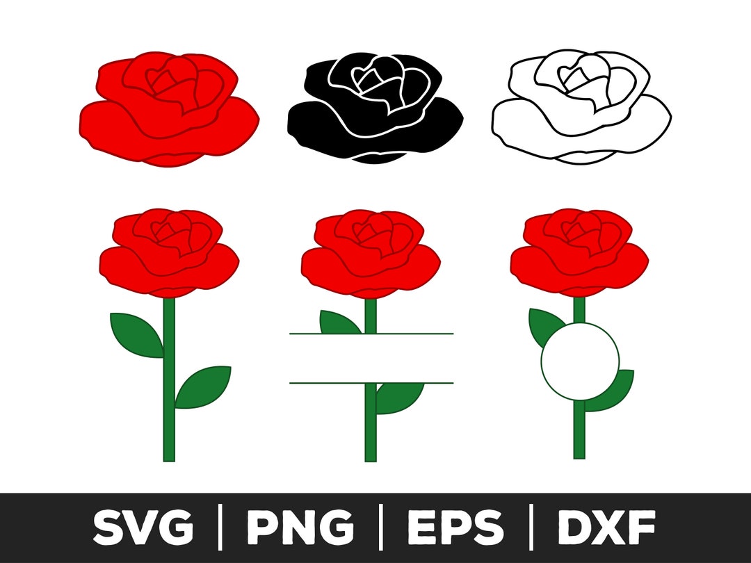Roses SVG Bundle, Rose Svg, Png, Eps, Vector Rose Cut Files for Cricut ...