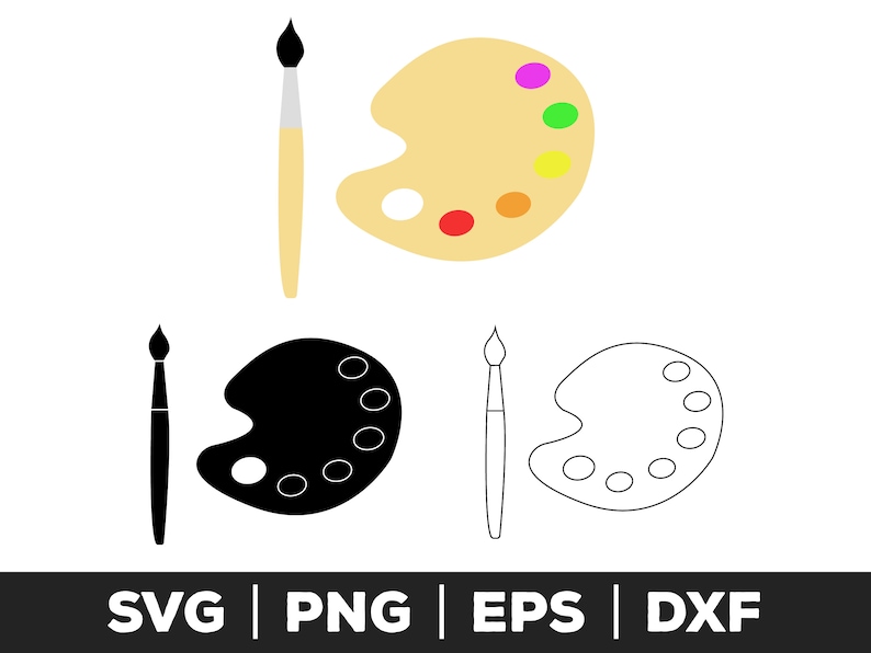Paint Palette Svg, Paint Palette Png, Paint Palette Eps, Paint Palette ...
