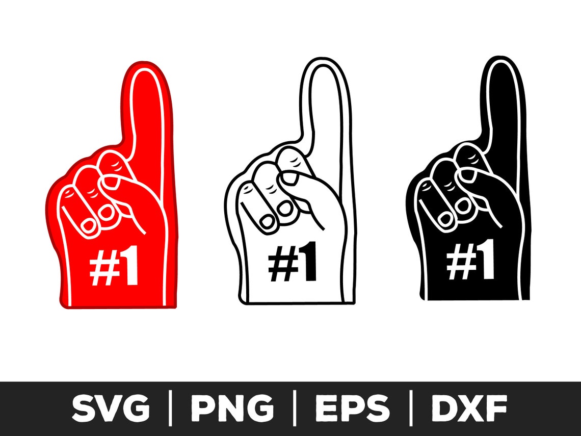 Foam Finger Svg Foam Finger Png Foam Finger Eps Foam Finger - Etsy