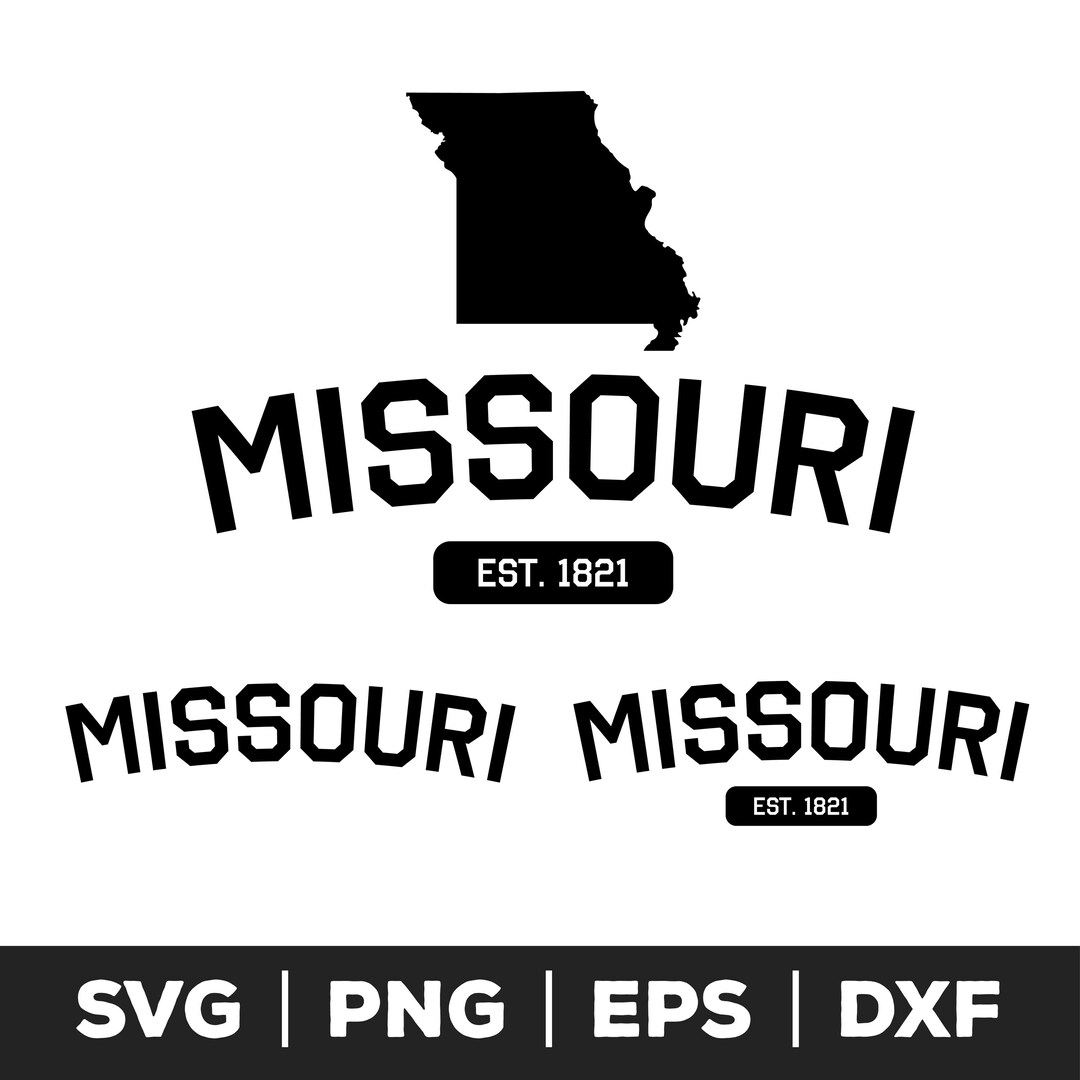 Missouri SVG, Png, Eps - State Silhouette Clipart, Local Pride Art, Map ...