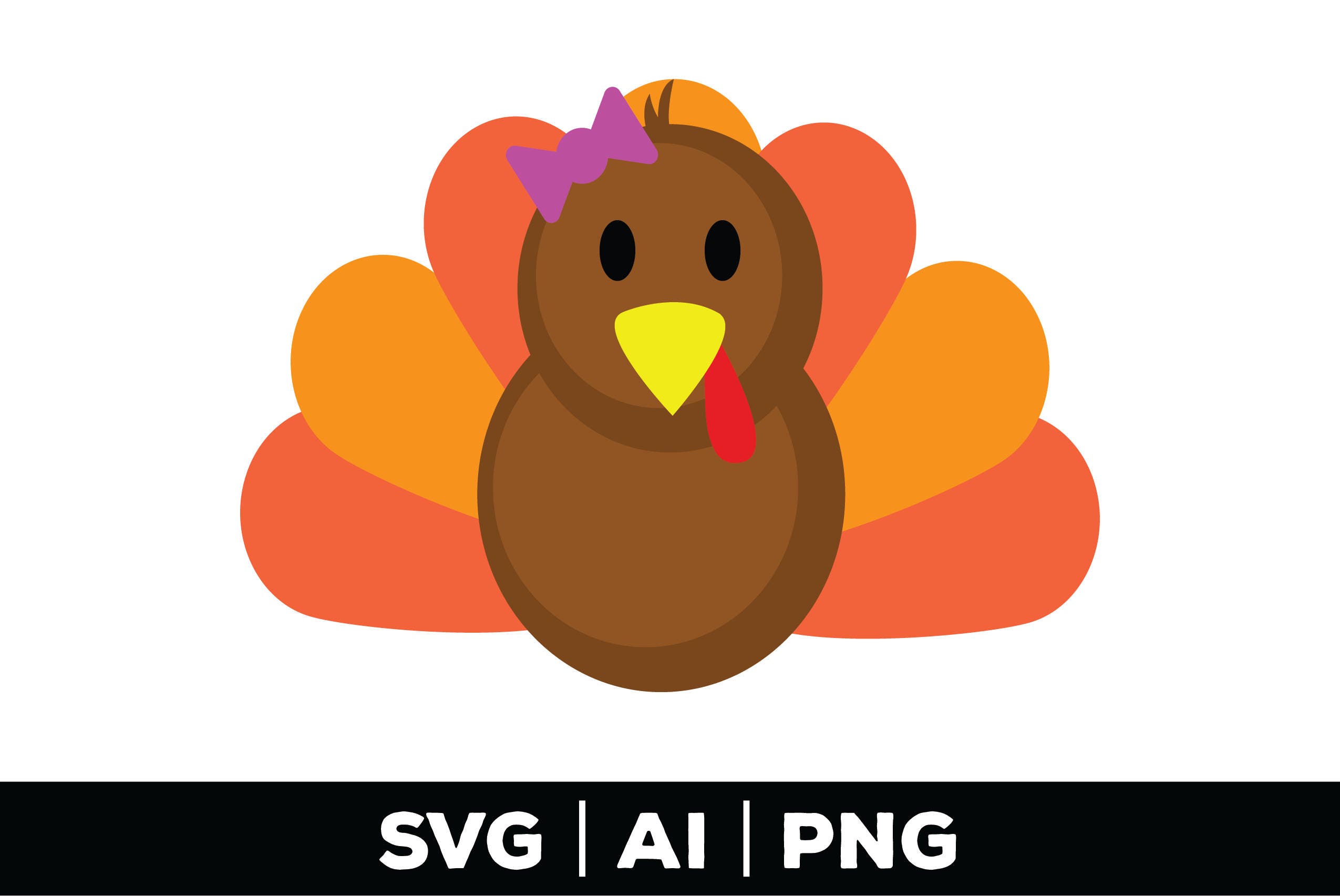 Turkey Svg - Thanksgiving Svg, Fall Svg, Turkey Clipart, Turkey Cut ...