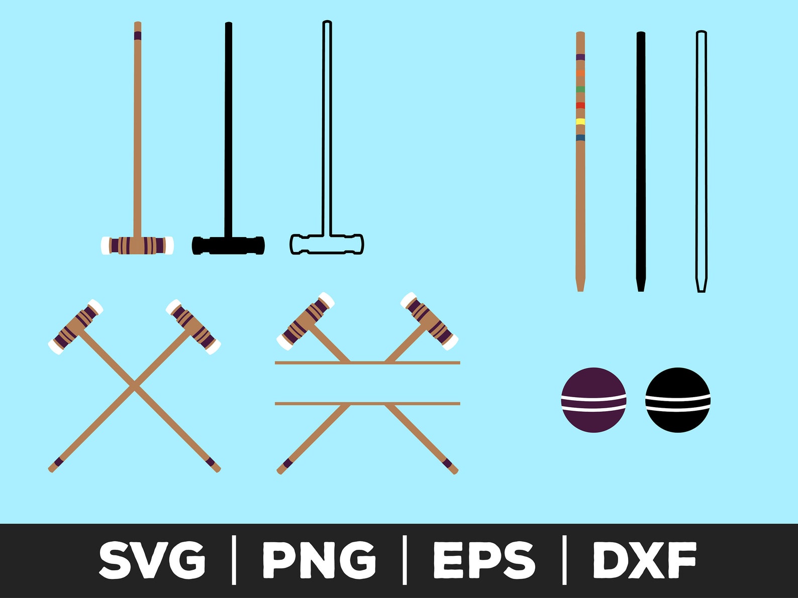 Croquet SVG, Croquet PNG, Croquet EPS, Croquet Clip Art, Croquet Cut ...
