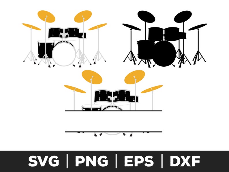 Drum Set Svg Drum Set SVG Png Drum Set SVG Eps Drum Set Cut - Etsy