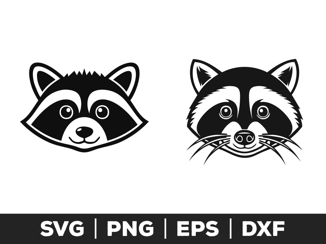 Raccoon Face Svg File for Cricut and Silhouette, Woodland Animal Svg ...