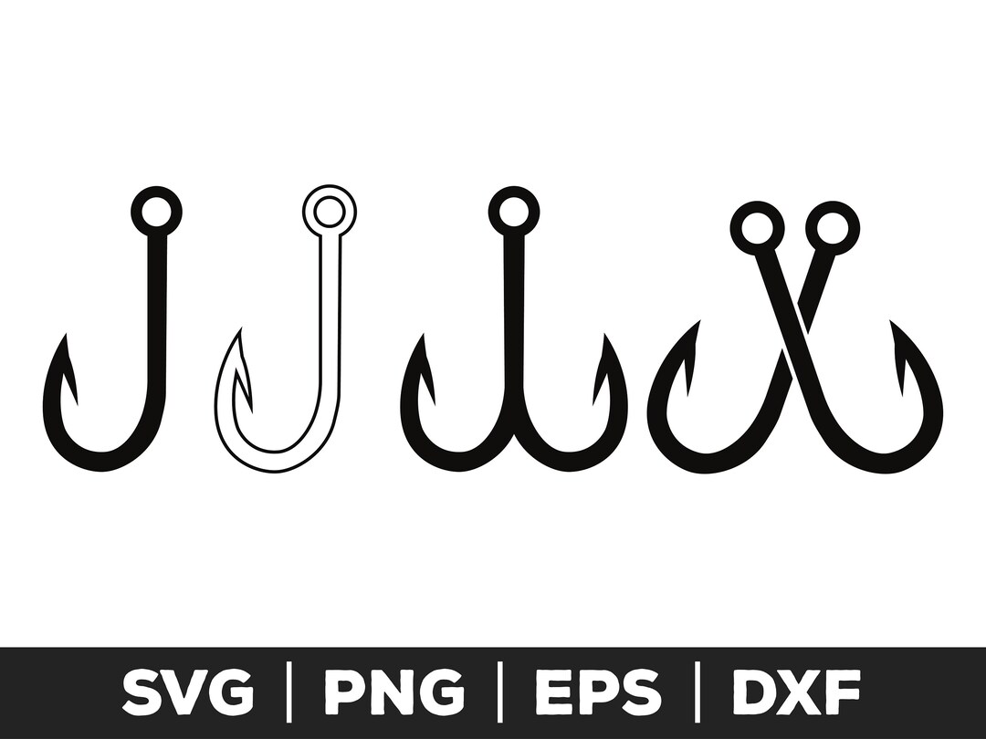 Fishing Hook SVG, Fishing Hook PNG, Fishing Hook EPS, Fishing Hook Cut ...