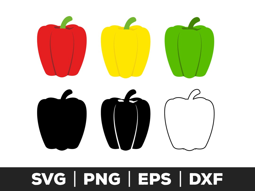 Bell Pepper Svg, Png, Eps, Pepper SVG, Pepper Clipart, Pepper Cut Files ...
