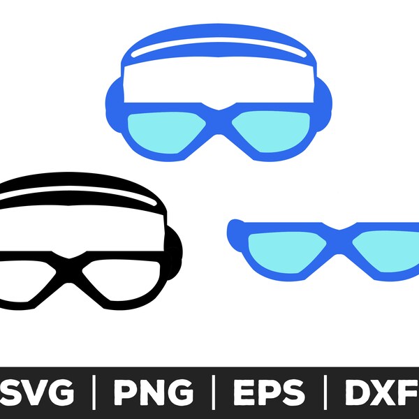 Swimming Goggles Svg - Etsy