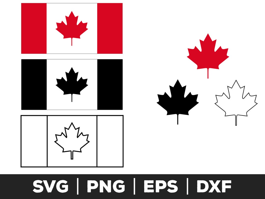 Flag of Canada Svg, Png, Eps, Dxf - Canadian Cut Files for Cricut and ...