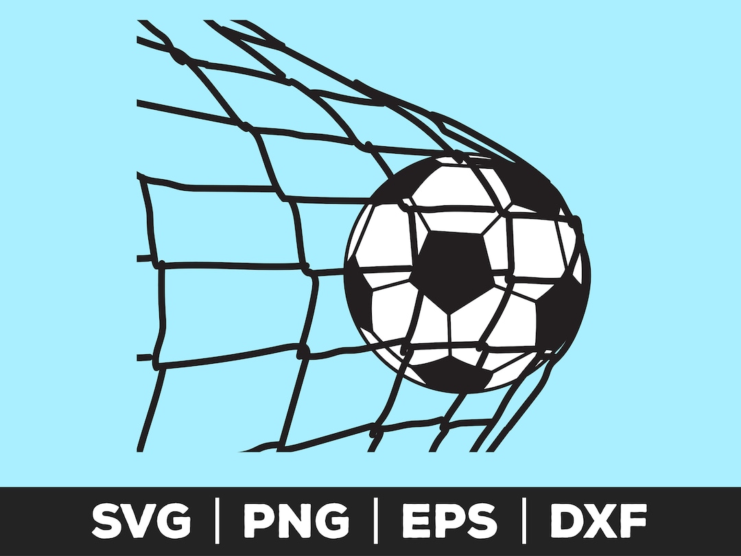 Soccer Ball Hitting Net Svg, Png, Eps, Dxf - Sports Cut Files for ...