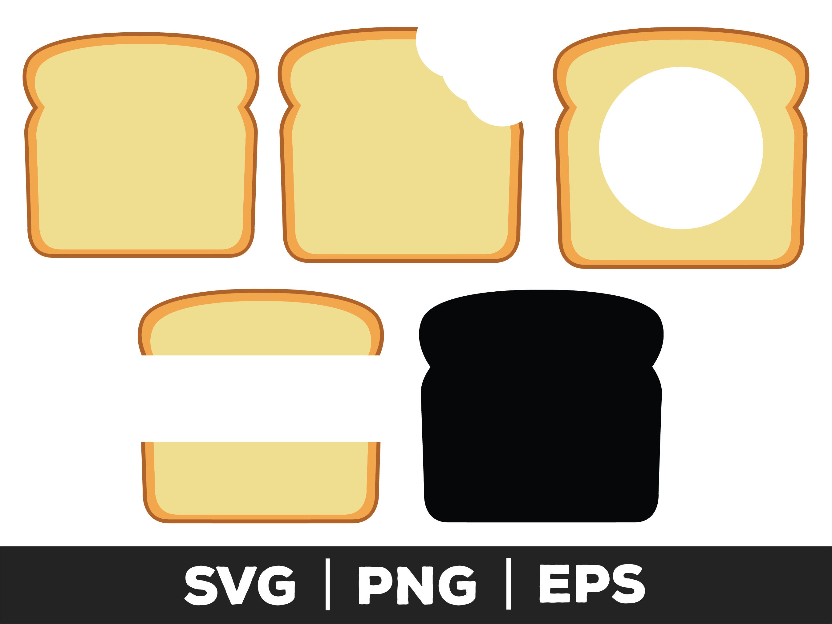 Toast Svg Png Eps Bread Svg Toast Clipart Breakfast Svg - Etsy