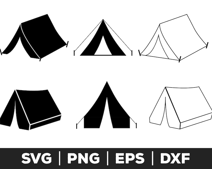 Camping Tent SVG File, SVG Files for Cricut, Camping Svg, Tent Clipart ...