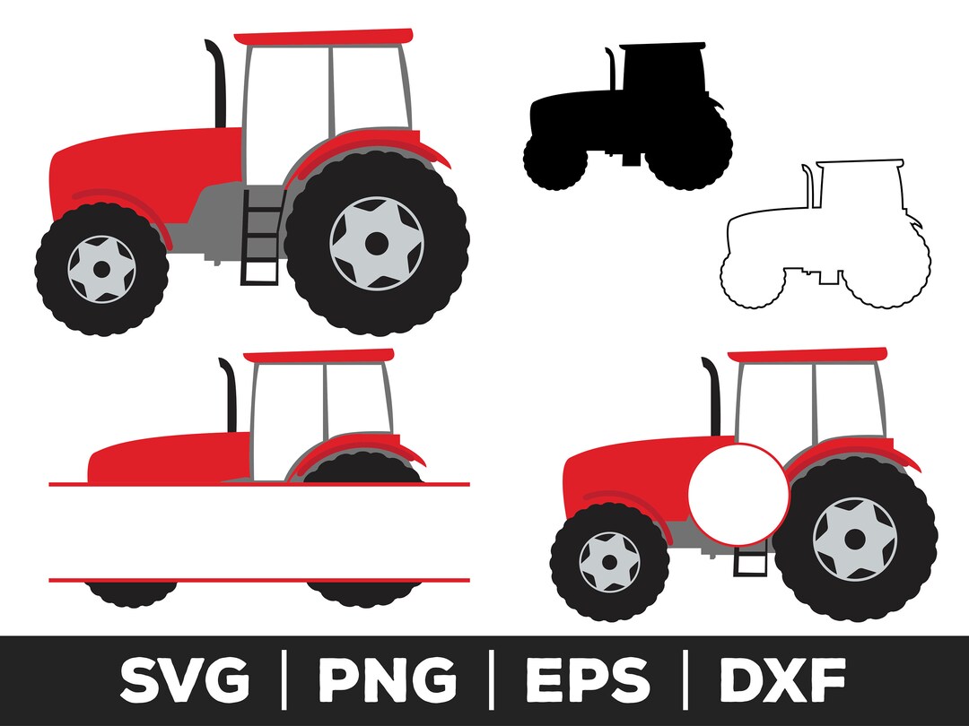 Tractor Svg Png Eps, Farm Tractor Svg, Tractor Cut File, Farm Svg ...