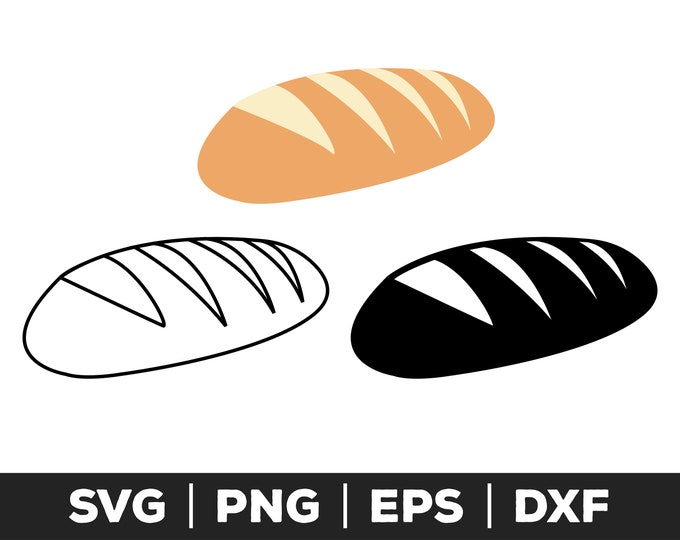 Bread Outline SVG, Bread SVG, Loaf of Bread SVG, Bread Clipart, Bread ...