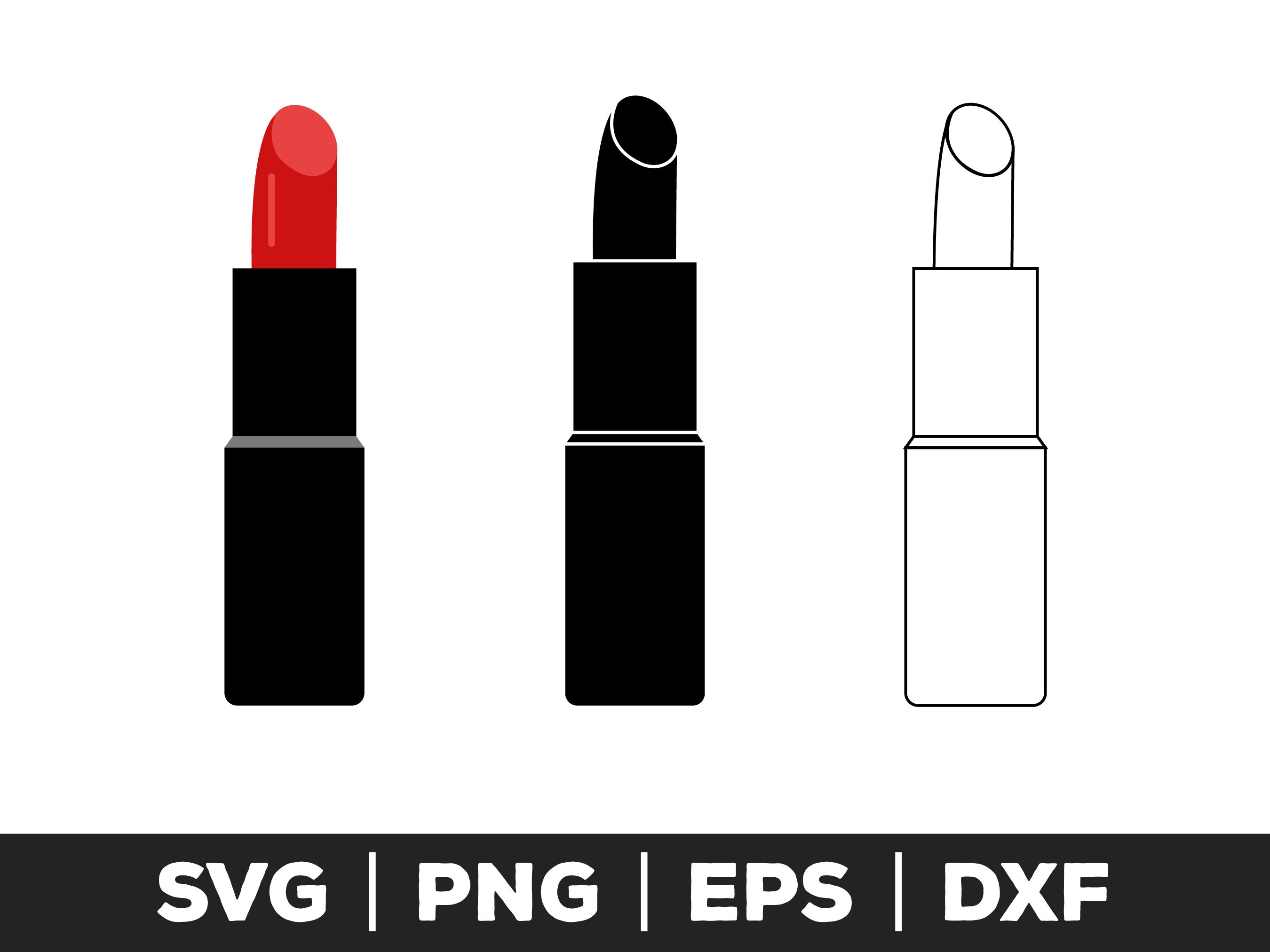 Lápiz labial svg, Lápiz labial png, Lápiz labial eps, Archivos de corte ...