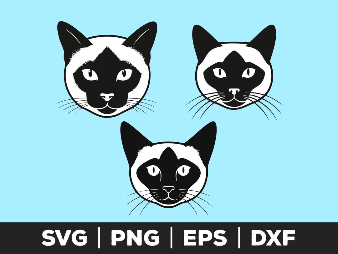 Siamese SVG, PNG, EPS, Siamese Cut Files for Cricut, Silhouette ...