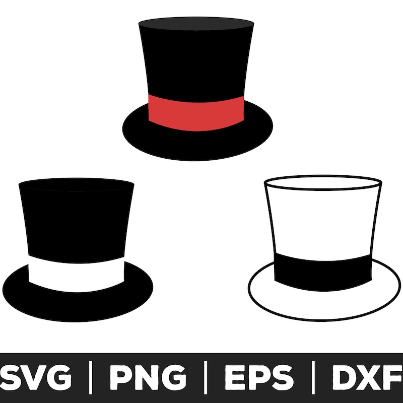 Top Hat Svg - Etsy