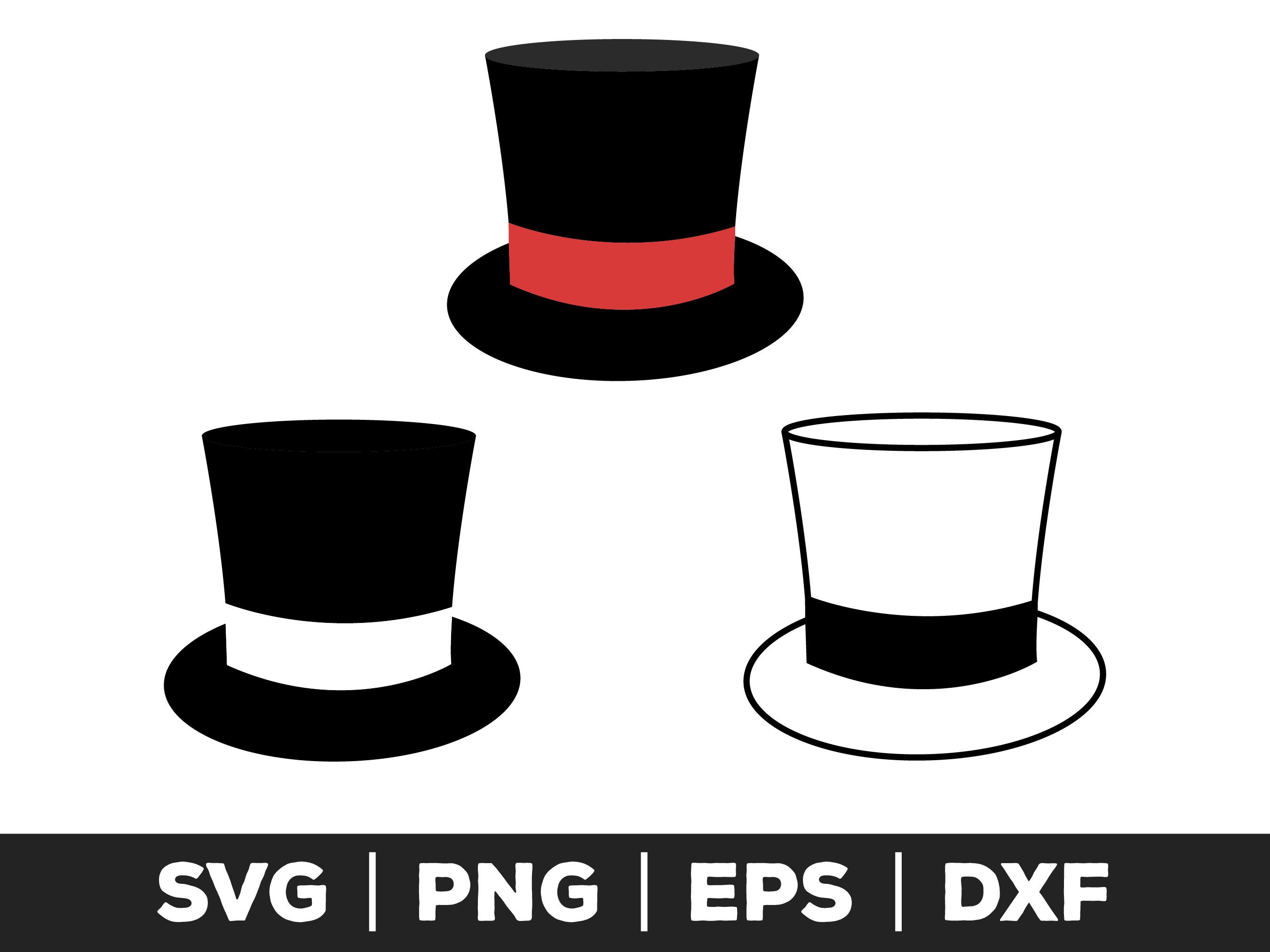 Top Hat Svg, Png, Eps, Top Hat Cricut File, Top Hat Vector, Top Hat ...
