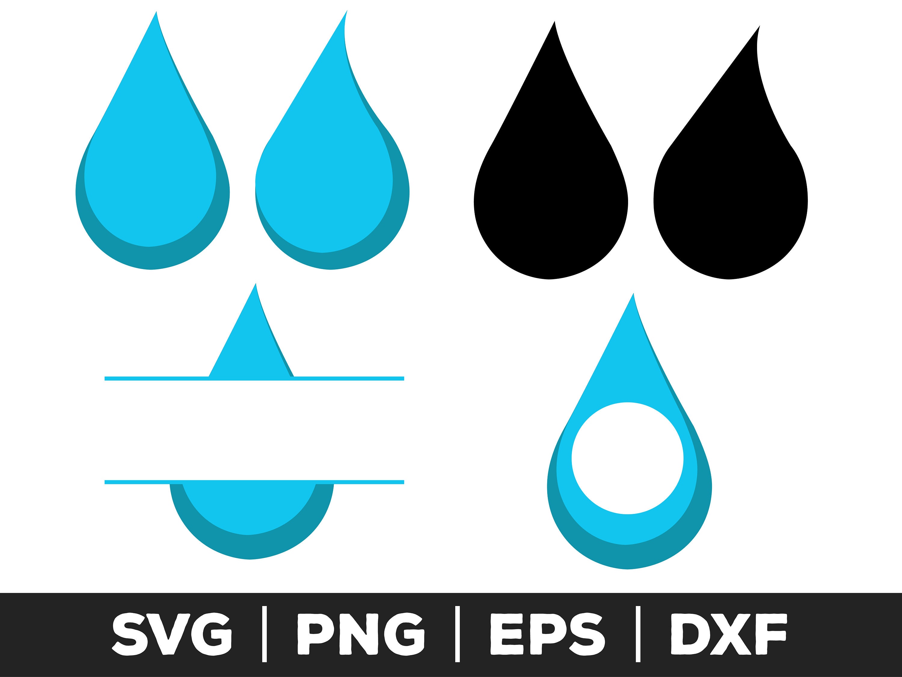 Water Drop Svg, Png, Eps, Droplet, Drop Symbols, Drip Svg, Drop Cricut ...