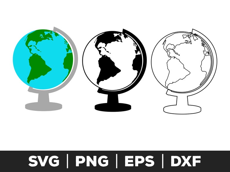 Globe Svg Globe Png Globe Eps Globe Clipart Globe Cut - Etsy