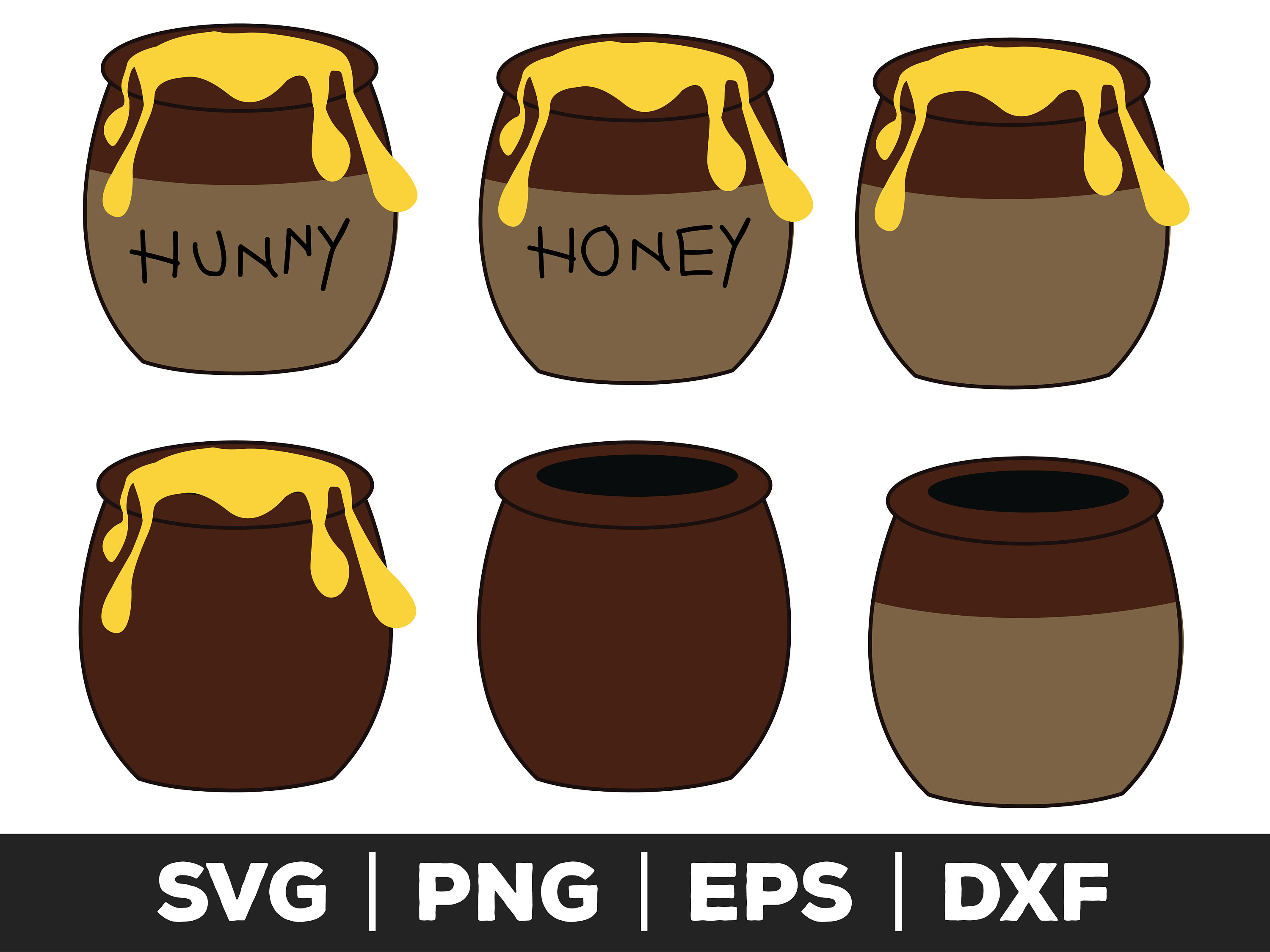 Honey Pot Svg, Honey Pot Png, Honey Pot Eps, Bee Svg, Honey Pot Files ...