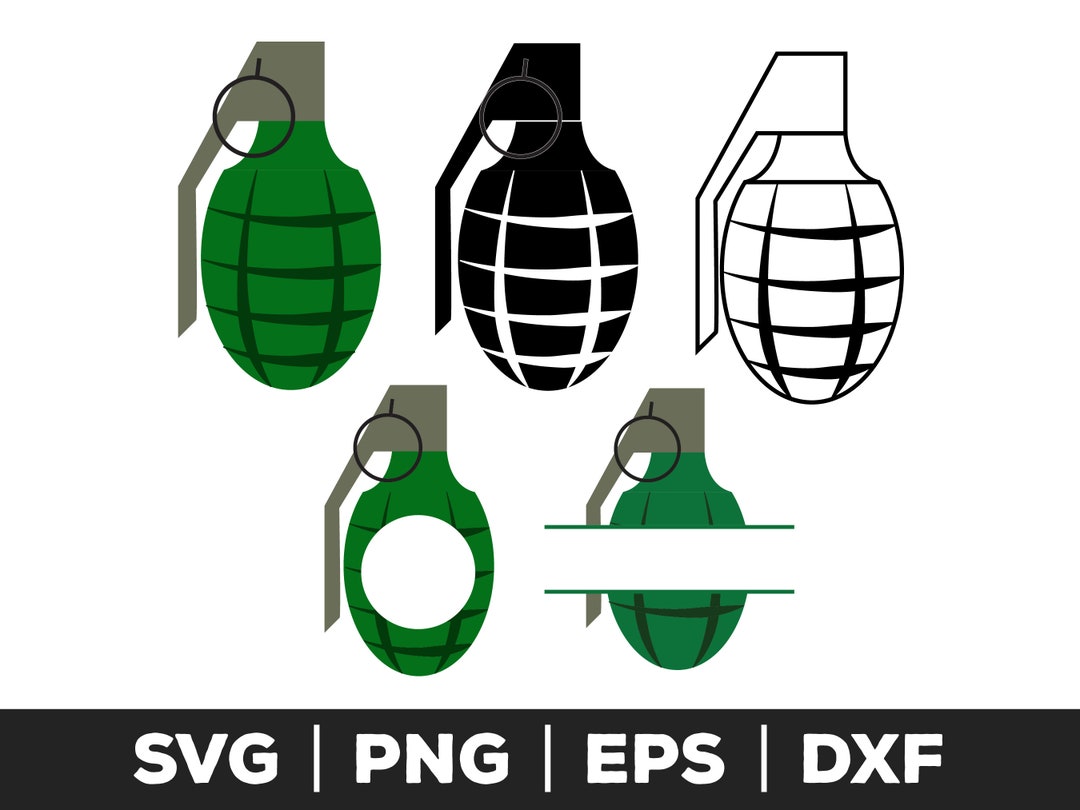 Grenade Svg, Grenade Png, Grenade Eps, Grenade Cut Files for Cricut ...
