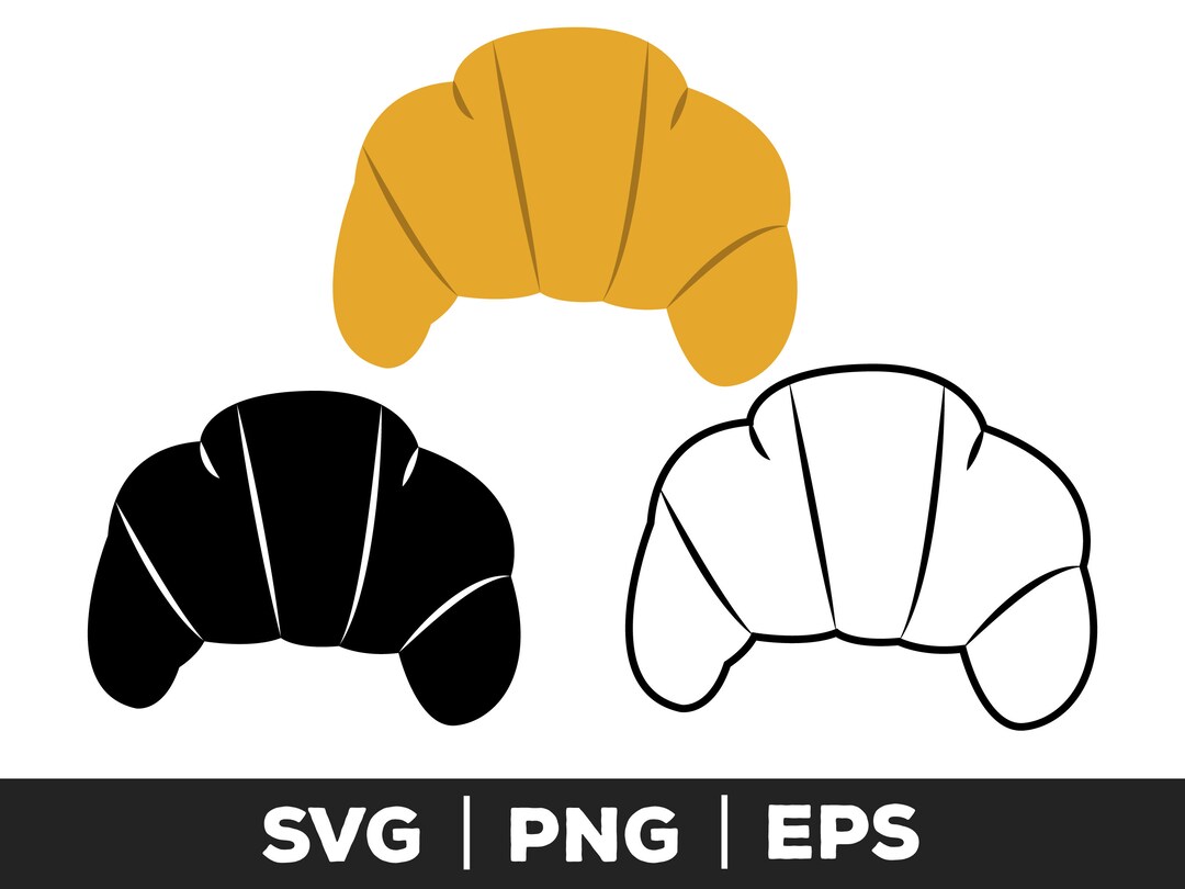 Croissant Svg, Png, Eps, Bakery Svg, Croissant Clipart, Croissant Cut ...