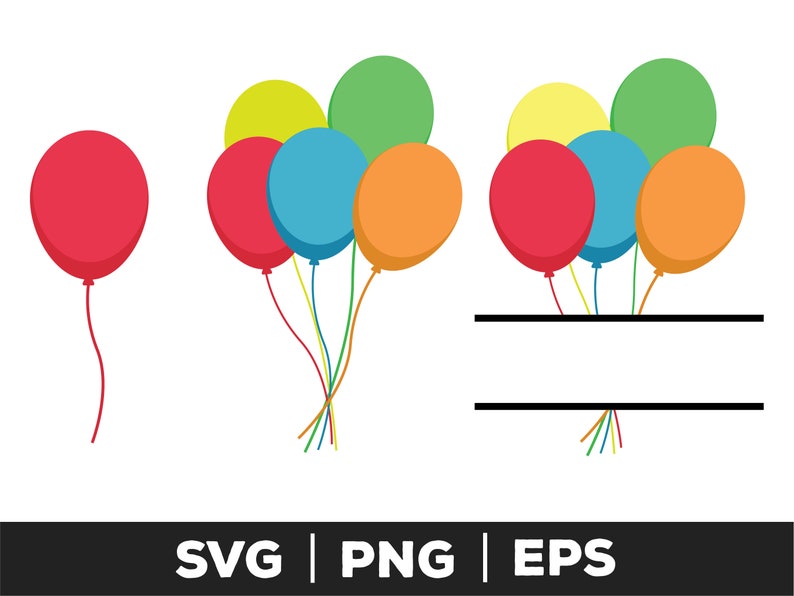 Balloon Svg - Balloon Bundle Svg, Balloon Cricut, Balloon Cartoon ...