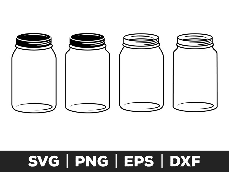Mason Jar Svg Mason Jar Png Mason Jar Eps Mason Jar Cut - Etsy