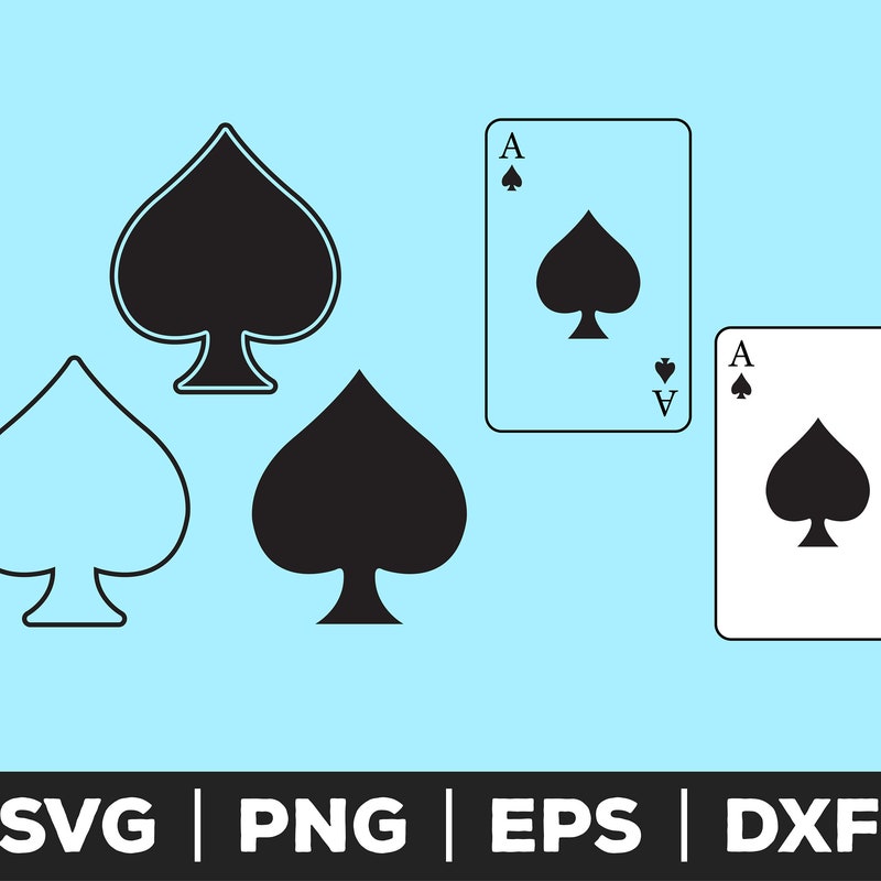 Ace of Spades Svg - Etsy