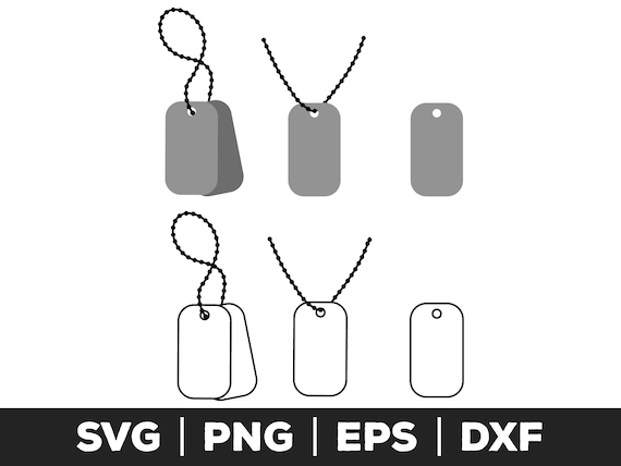 Blank Dog Tags Clip Art
