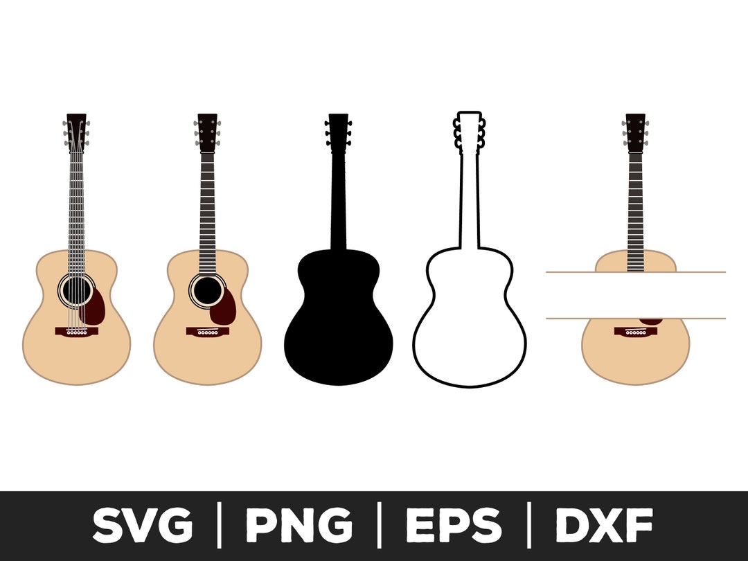 Guitar SVG, Guitar Png, Guitar Eps, Guitar Cut Files for Cricut, Guitar ...