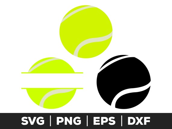 Tennis SVG Tennis Ball Svg Png Eps Dxf Monogram Frame - Etsy